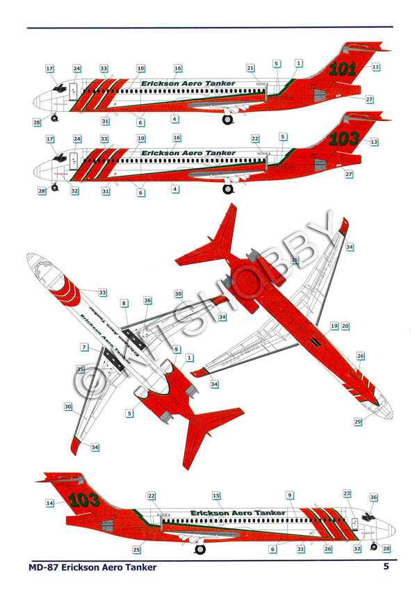 AMP 1/144 McDonnell Douglas MD-87 Aero Tanker Model Kit | eBay