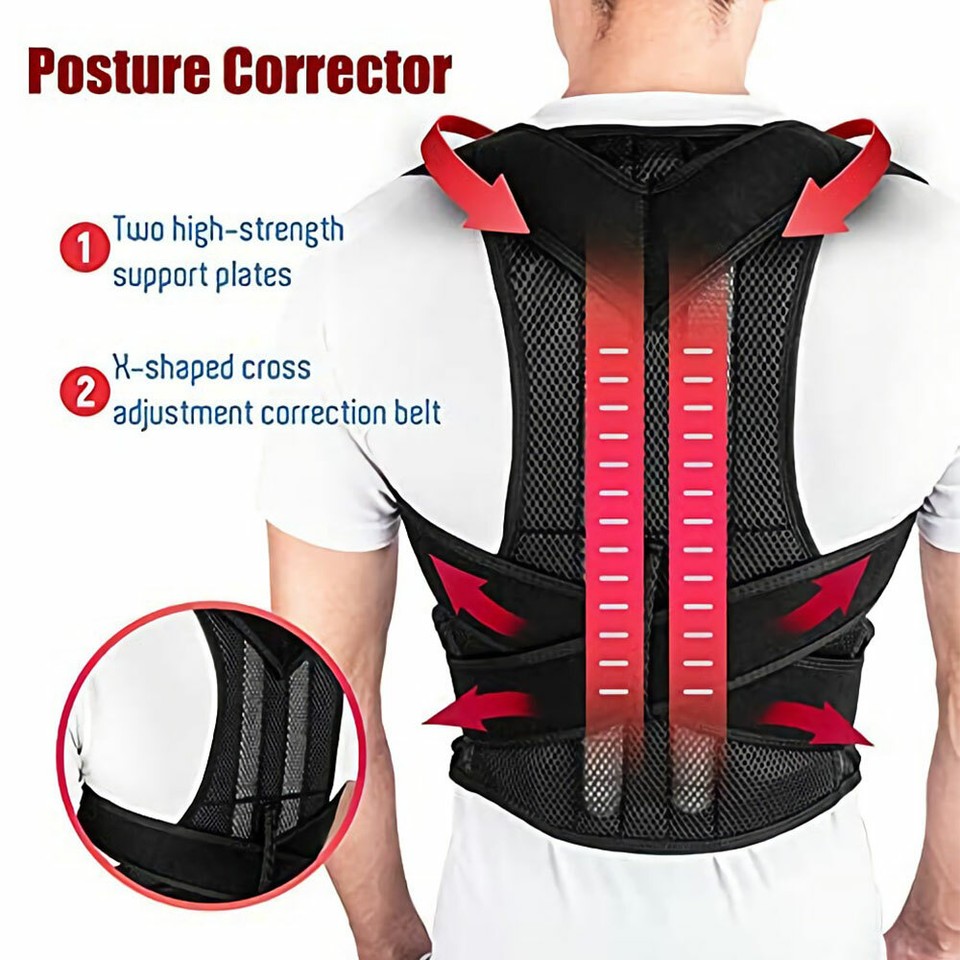Posture Corrector Full Back Brace Women Men Posture Correction Back ...