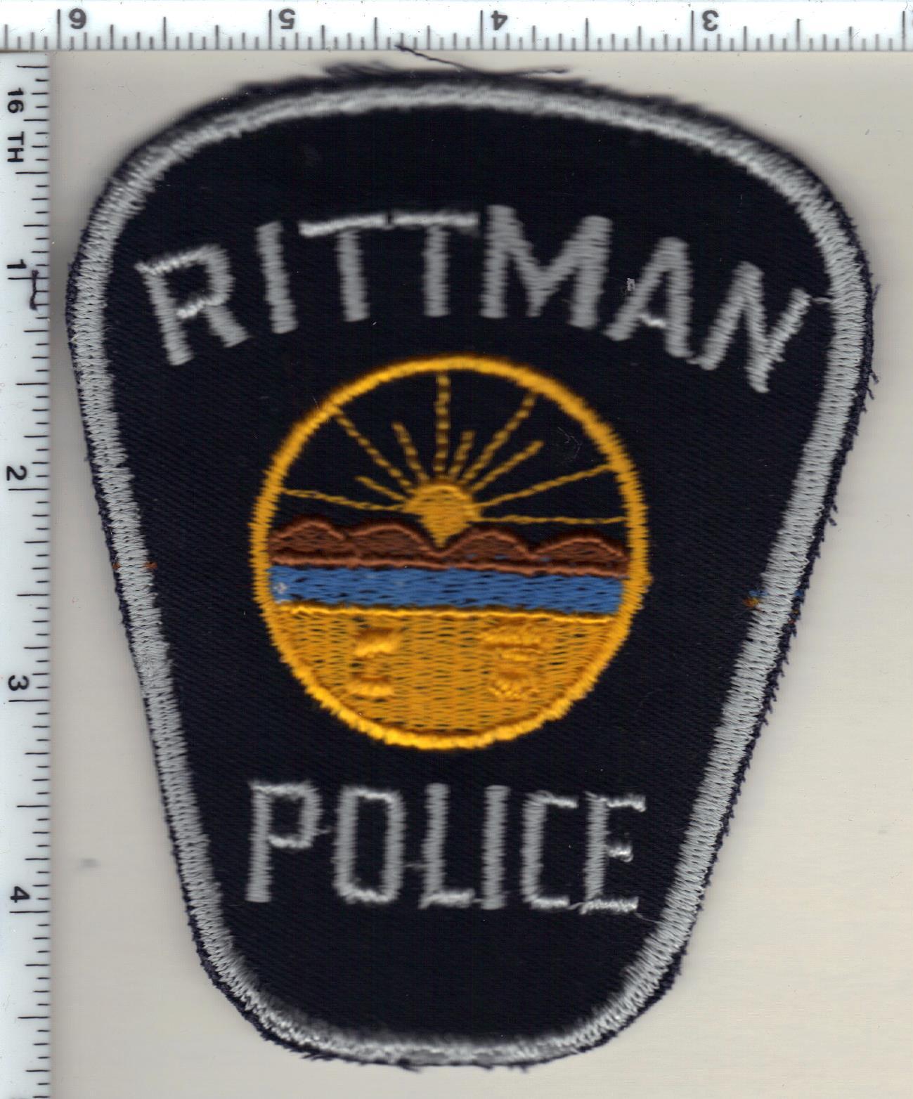 Rittman Police (Ohio) Shoulder Patch from 1992 | eBay