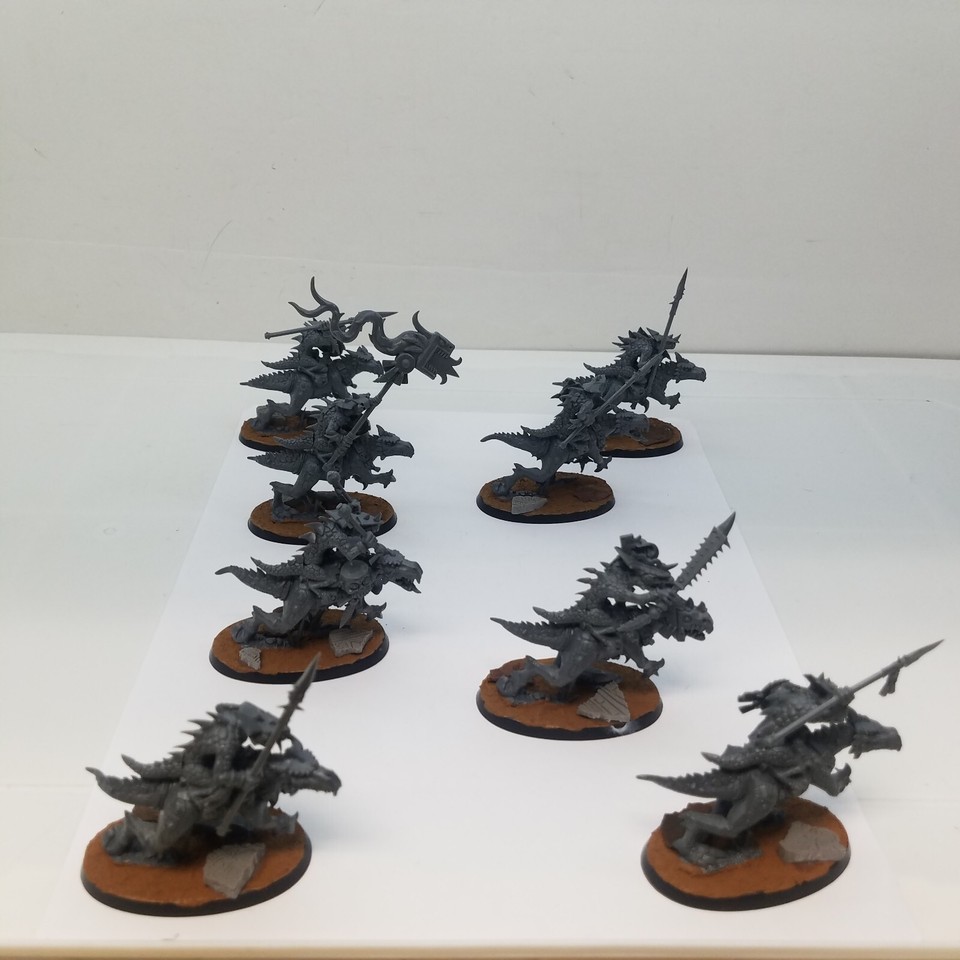Warhammer AoS - SERAPHON SAURUS KNIGHTS 8x Models Built | eBay