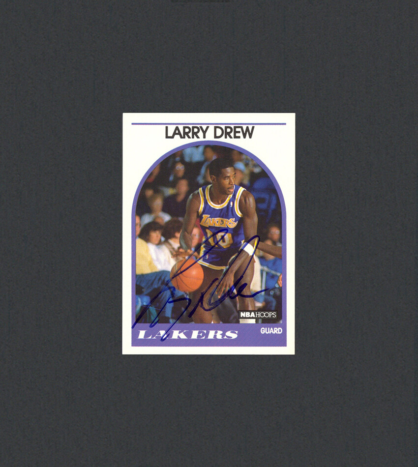 Larry Drew 1989-90 Hoops Basketball #329 - Lakers - Signed Autograph ...