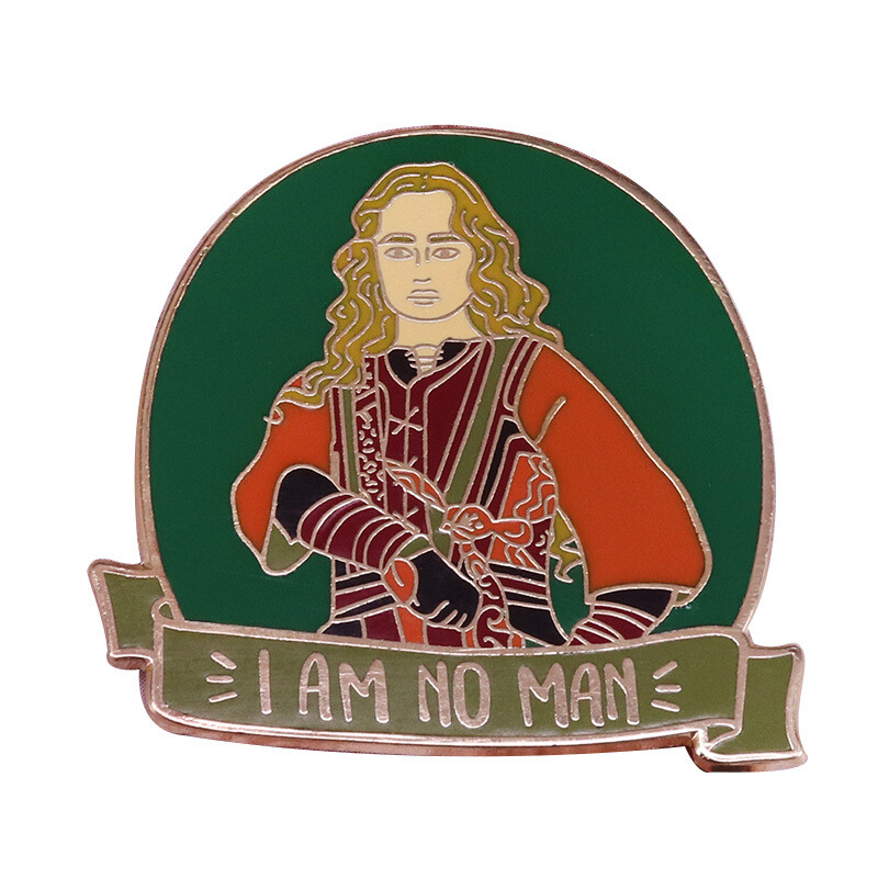Movies Lord of the Rings x Feminism Pin Metal Badge / I AM NO MAN Lapel ...