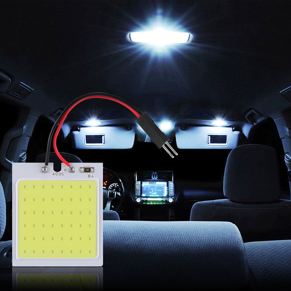 Auto Car Interior LED Dome Panel Light Reading Map Lamp w/ BA9S T10 ...