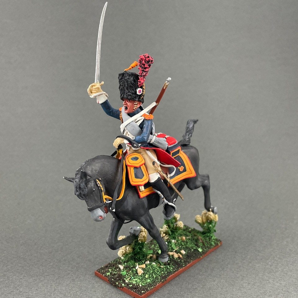 Painted French Grenadier in attack, Napoleonic metal figurine 1/30 VID ...