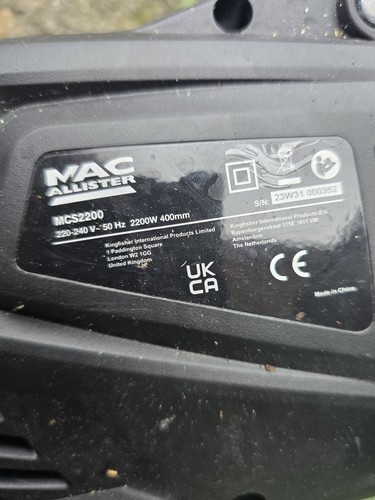 Mac Allister Chainsaw Electric MCS2200 40cm Garden Wood Cutter ...