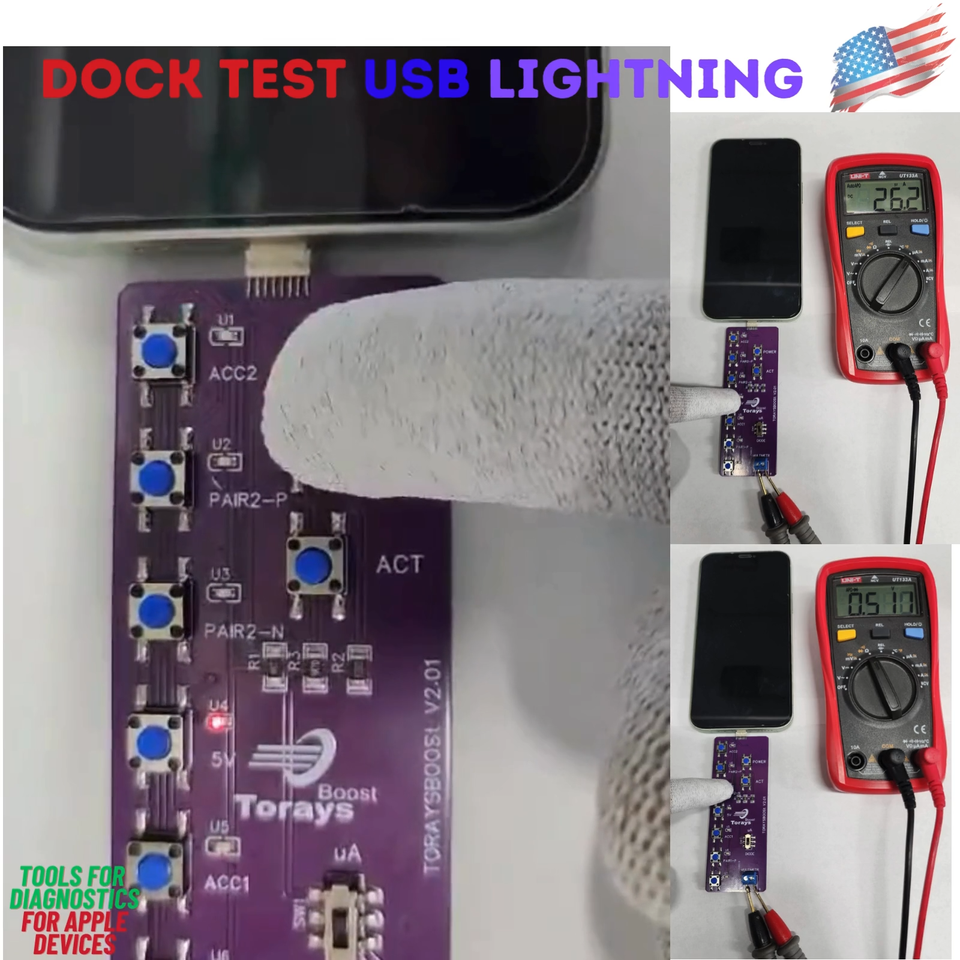 Dock Test Tool for iPhone & iPad Diagnostics ic charging | USA Seller ...
