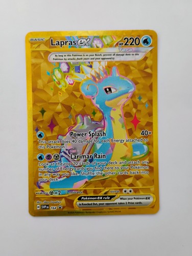 Pokemon UPC Collection- Lapras EX Gold Full Art Black Star Promo #164 ...