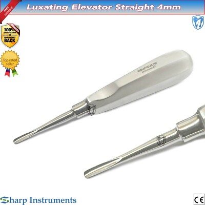 Dental Surgical Extraction Elevator Tooth Root Luxating Elevators Straight 4mm | eBay