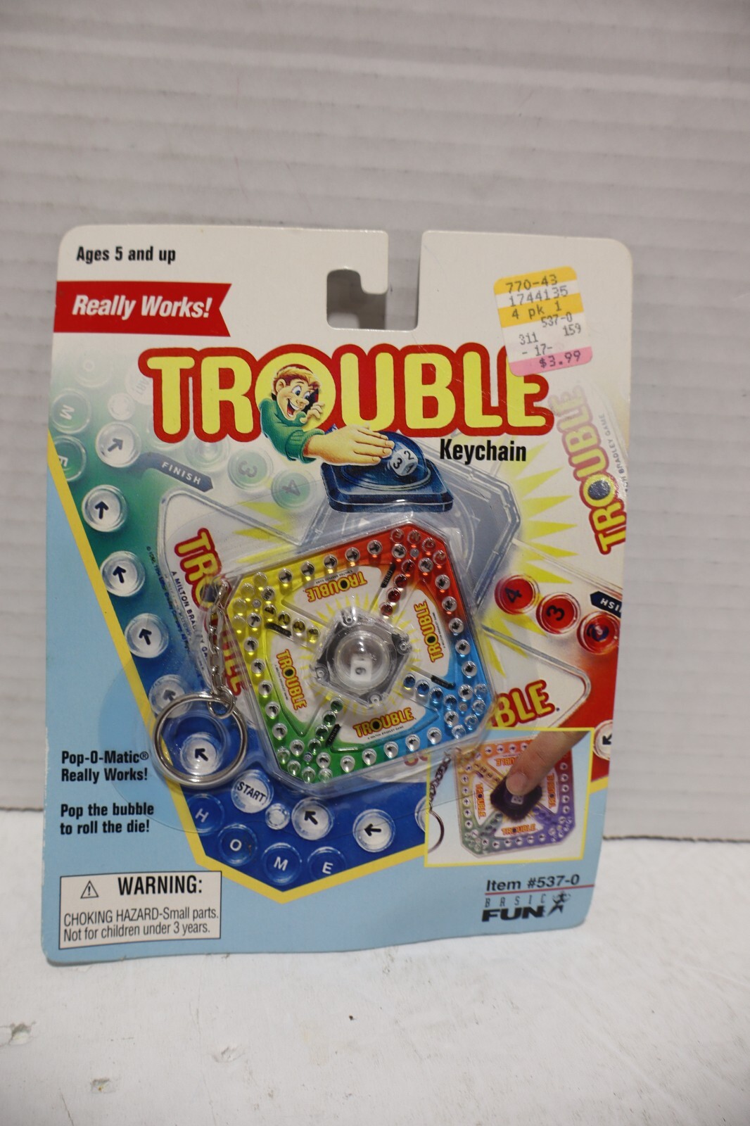 Twister Keychain 1998 Hasbro Milton Bradley Basic Fun Travel Game Toy ...