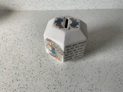 Peter Rabbit Money Box Wedgwood Vintage Beatrix Potter 90s Collectable ...