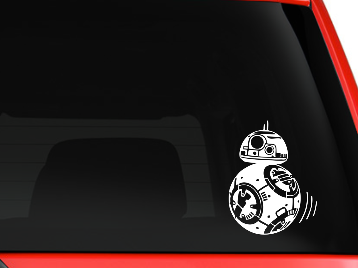 BB8 droid robot Star Wars Vinyl Decal Sticker on car truck SUV Laptop 8 ...