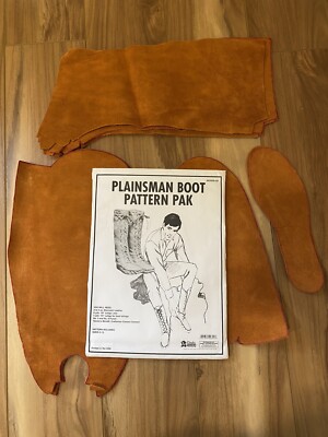 Plainsman Boot Pattern With Leather Cut For Unisex Size 6 | eBay