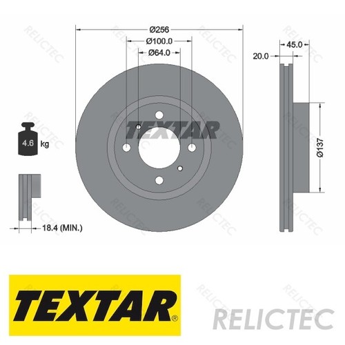 Front Brake Disc Mitsubishi:COLT VI 6,PLUS VI MR569931 | eBay