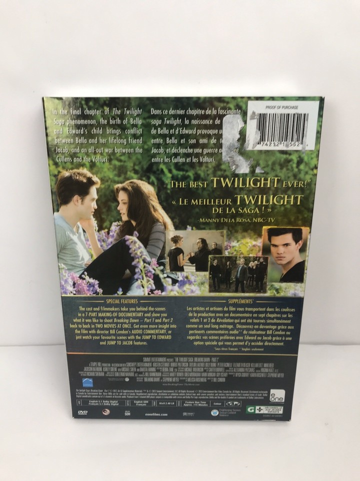 Twilight Saga: Breaking Dawn - Part 2 (DVD, 2013, 2-Disc Set, Canadian ...