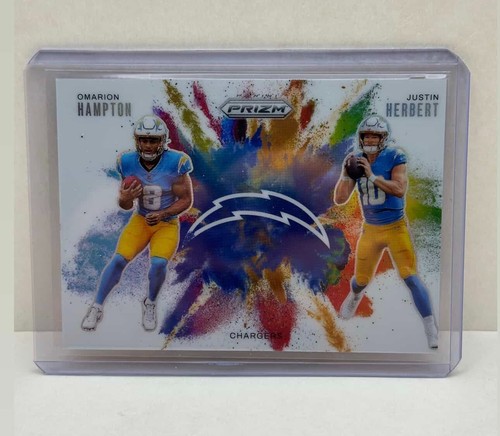 2025 Panini Prizm Justin Herbert Omarion Hampton Rookie Dual Colorblast ...