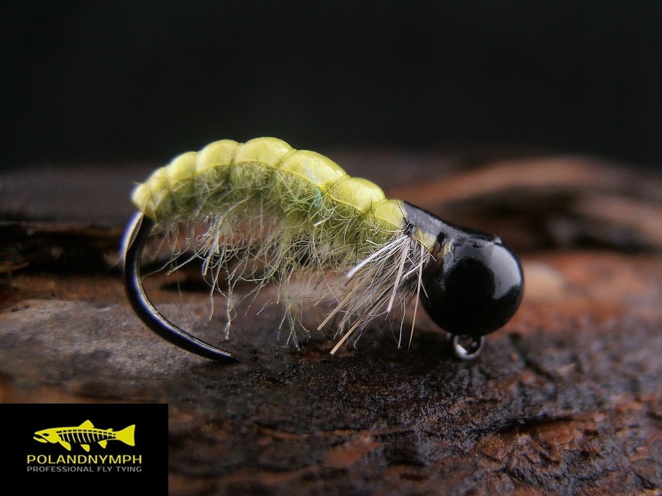 New 10 Hydropsyche Larva Euro Nymphs Hooks size 16 Tungsten Heads 3,0 ...