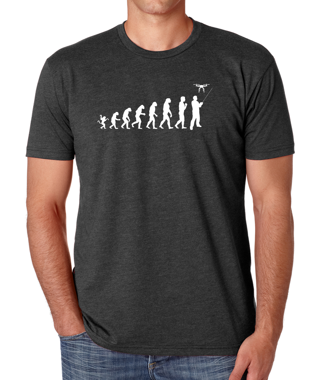 EVOLUTION DRONE PILOT funny uav quadcopter phantom plane aviation tee T ...