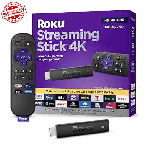 Roku Streaming Stick 4K | Portable Streaming Device 4K/HDR/Dolby Vision ...