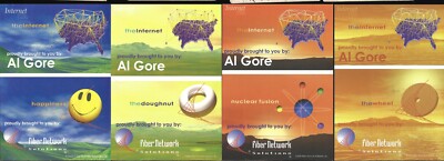 4-Fibre Network Advertising Postcards Making Fun of Al Gore's Internet ...