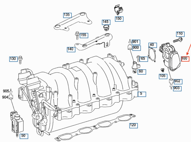 2007 MERCEDES Gl450 Throttle Body A2731410325 OEM AUTOGATOR for sale ...