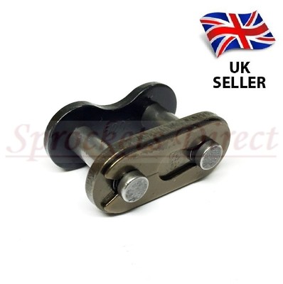 Black 428 MOTORCYCLE PIT DIRT BIKE / ATV QUAD JOINING DRIVE CHAIN SPLIT ...