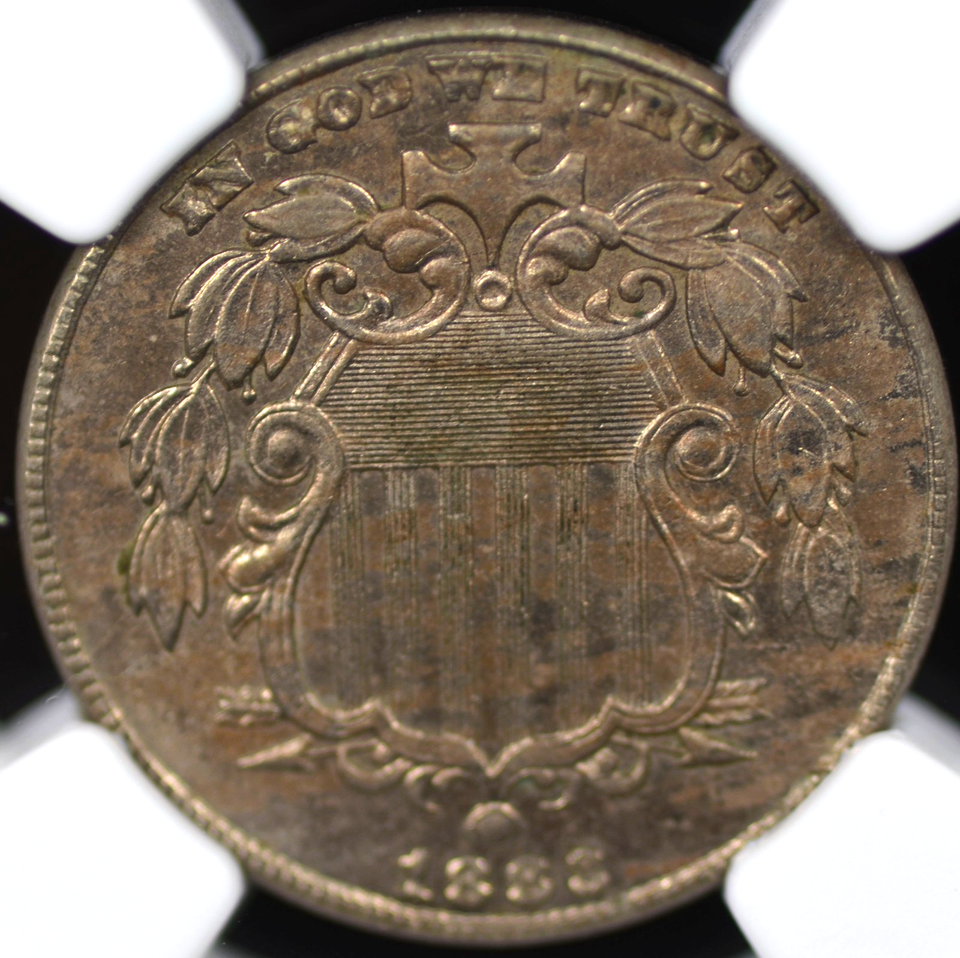 1883 SHIELD NICKEL NGC MS 61 LUSTROUS, WELL STRUCK, AND QUITE ORIGINAL ...