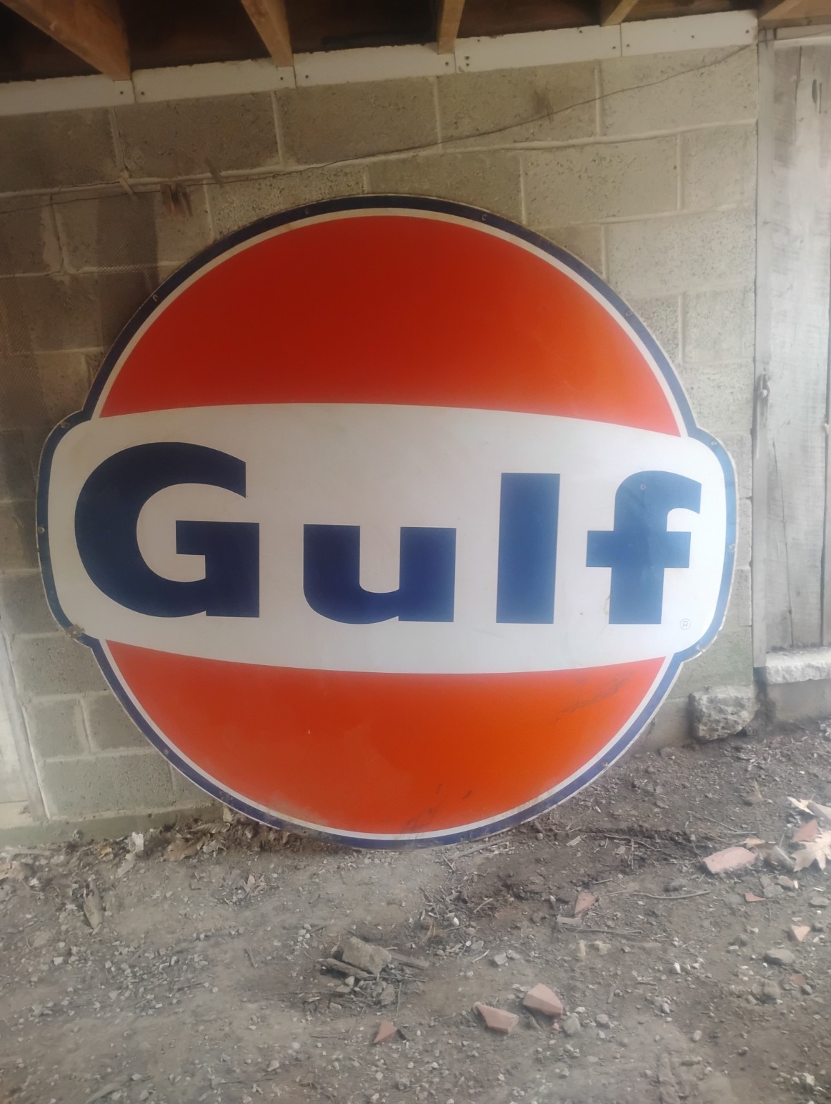 Vintage Porcelain Gulf Advertisement Sign Sps-65 Original Condition 6 ...