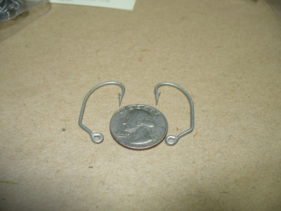 85-Mustad 34185 short shank saltwater jig hooks 3/0 60 DEGREE 85 HOOKS ...