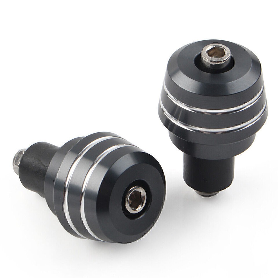 Gray CNC Handle Bar Ends Vibration Reducing Plugs For Yamaha NMAX 125 ...