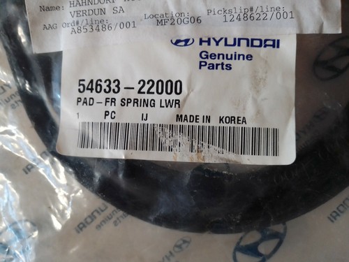 Genuine Original Hyundai 54633-22000 Front Spring Lower Pad | eBay ...