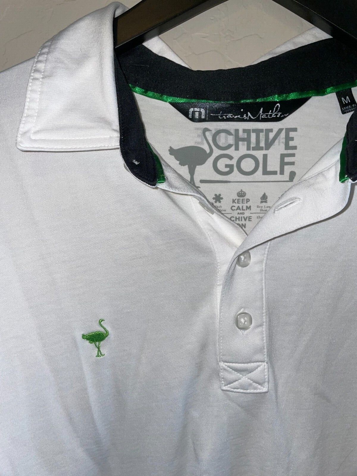 Travis Mathew X Chive Golf White Short Sleeve Men's P… - Gem