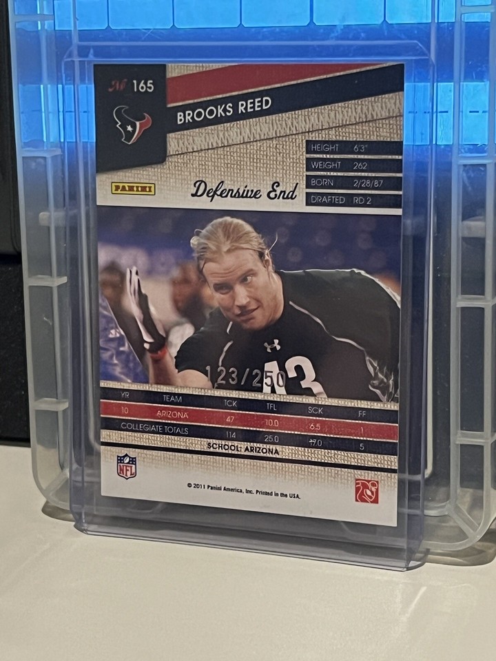 Brooks Reed 2011 Panini Threads /250 #165 RC Football Card Texans | eBay