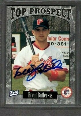 1997 Best Peoria Chiefs #18 Brent Butler Baseball Card signed autograph ...