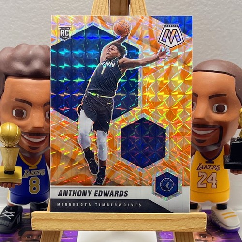 Orange Silver Prizm 2020-21 Panini Mosaic Anthony Edwards Rookie Card ...