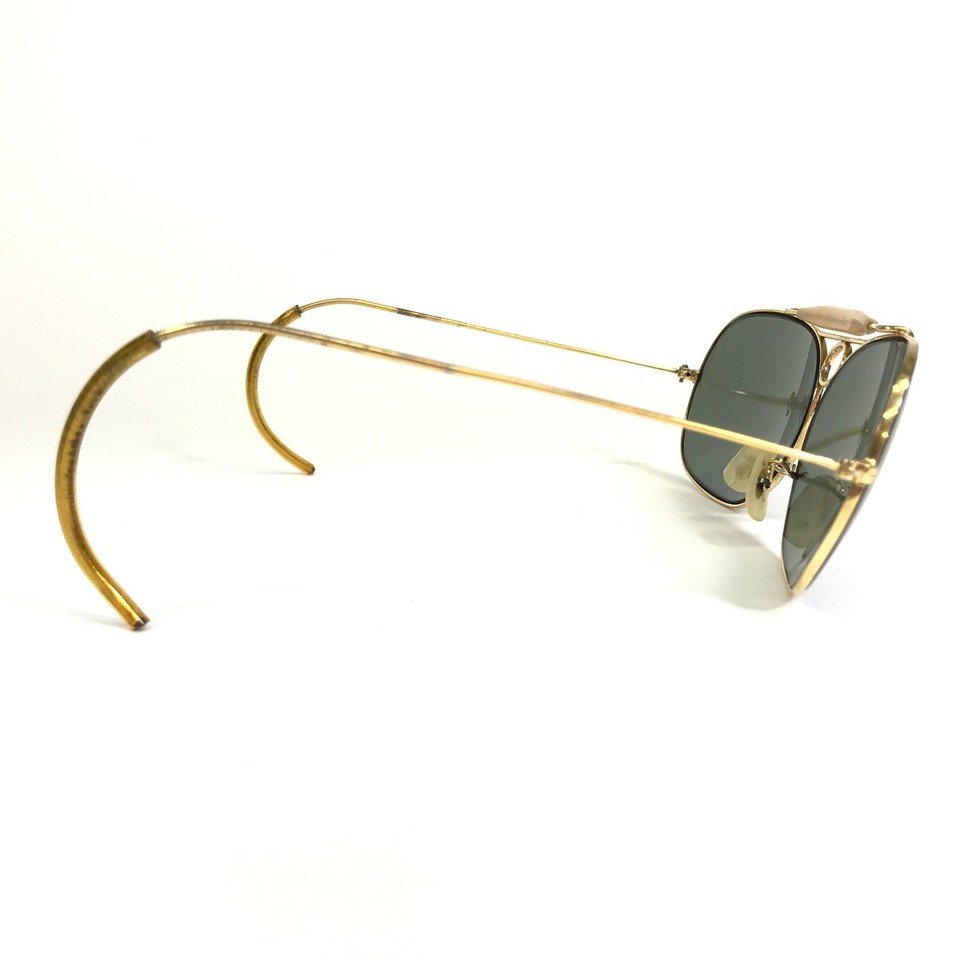 Vintage B&L Ray-Ban Sunglasses Decot Shooter Gold Frames with Cable ...