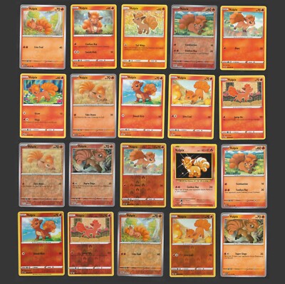 Vulpix Bundle Pokemon Cards Set of 20 English Cards Vintage Modern Holo ...