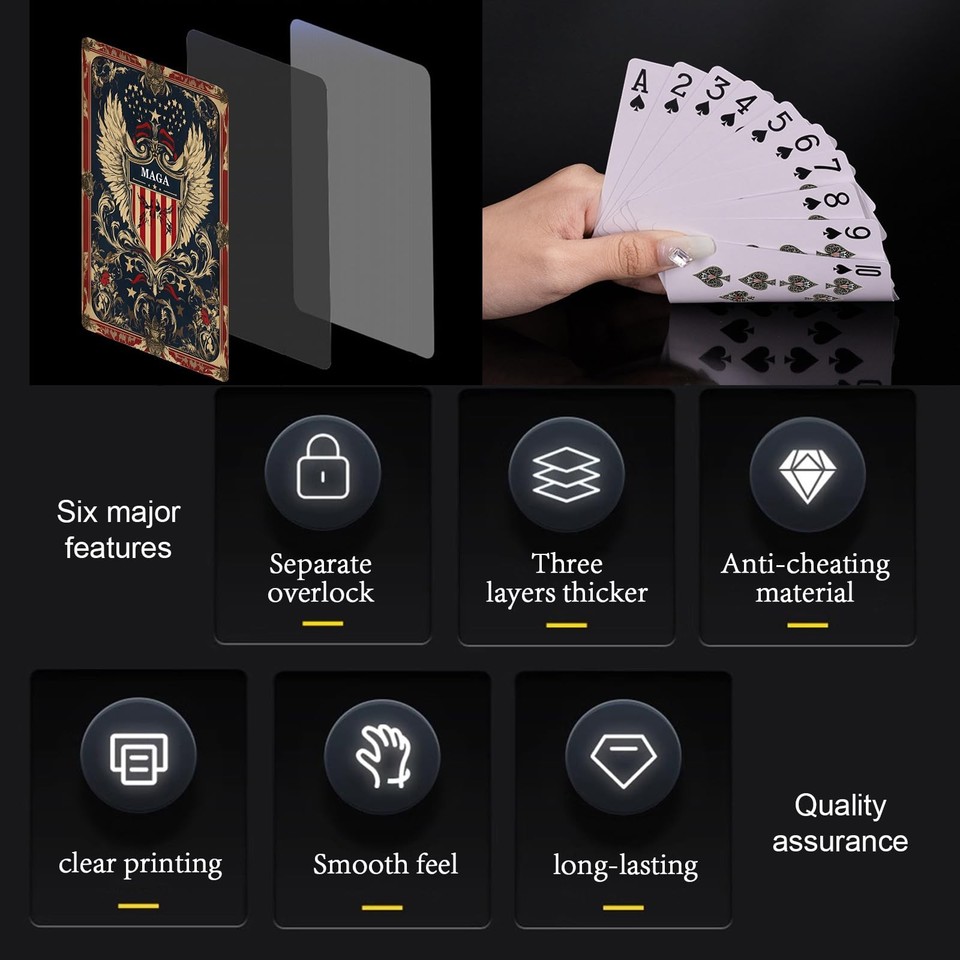 Trump Playing Cards - Maga Poker Cards, Waterproof, Donald Trump Gift ...