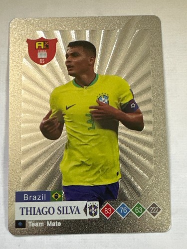 2023 World Football Stars Silver Foil Thiago Silva Brazil Soccer Card ...