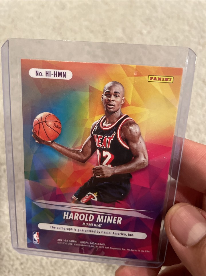 2021-22 Panini Hoops NBA HAROLD MINER Hoops Ink Auto Autograph MIAMI ...