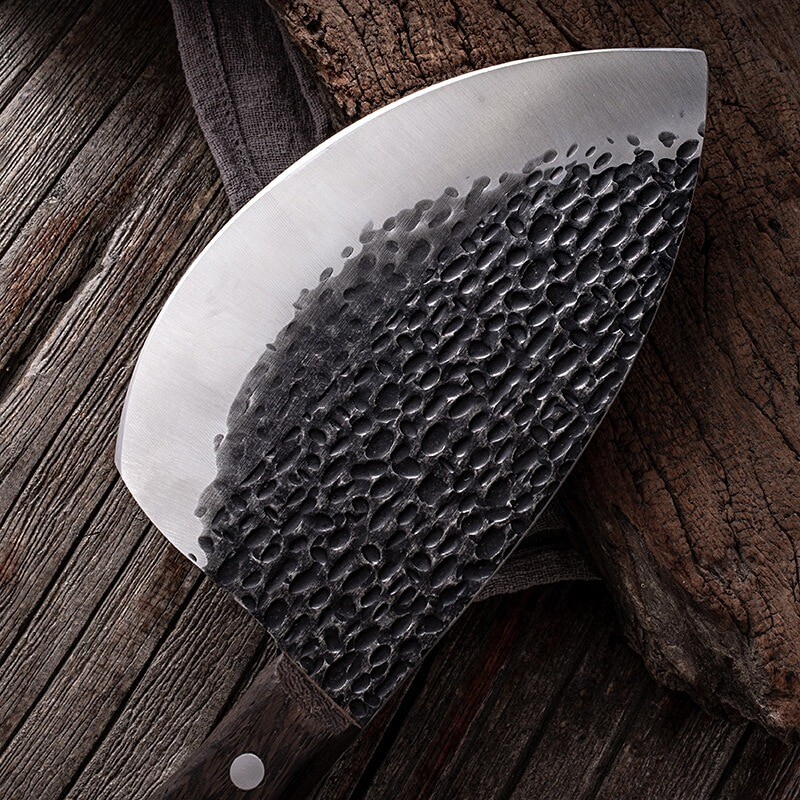 Stainless Steel Handmade Hammered Forged Butcher Meat Cleaver Kitchen ...