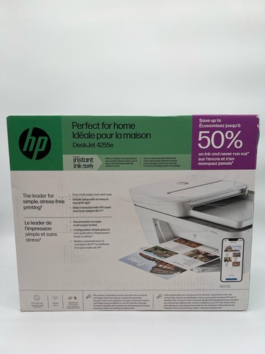 HP DeskJet 4255e Wireless All-in-One Color Inkjet Printer, Scanner ...