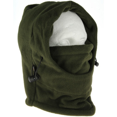 Deluxe Green Snood with Face Guard Fishing Hunting Warmer Balaclava Hat ...