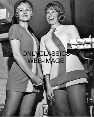 PSA AIRLINES STEWARDESS MOD SHORT SKIRT UNIFORMS PHOTO AVIATION FLIGHT ...