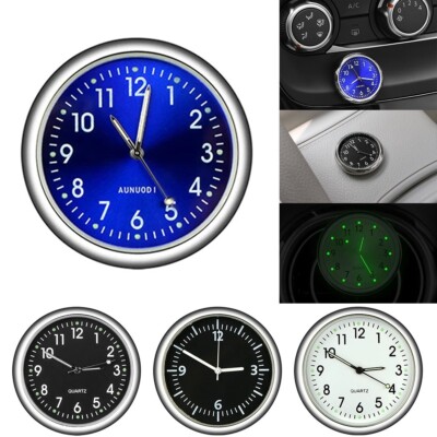 Luminous Car Clock Automobiles Internal Stick-On Watch Mechanics Quartz ...