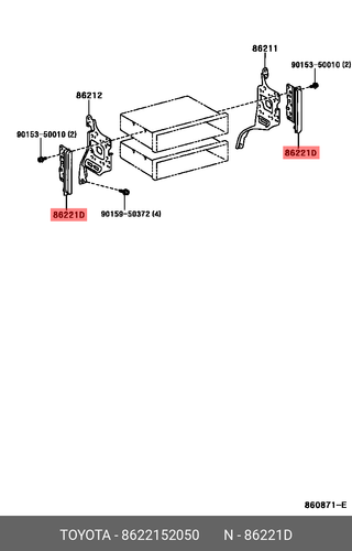Genuine OE panel, radio receiver, 8622152050 for TOYOTA 86221-52050 ...