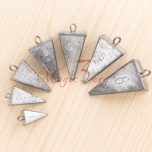 5pcs Pyramid Sinkers Weight Lead Surf Fishing Tackle Pompano Rig ...