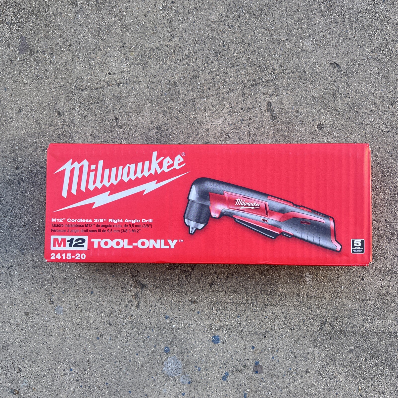 Milwaukee 2415-20 M12 12V 3/8' Right Angle Drill/Driver - Bare Tool ...