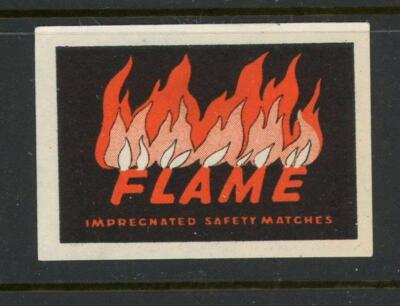Flame Matches Superior Quality Match Box Label | eBay
