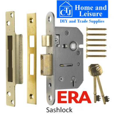 ERA VISCOUNT 5 LEVER MORTICE DOOR LOCK BRASS / SATIN 2.5" / 3.0" | eBay UK
