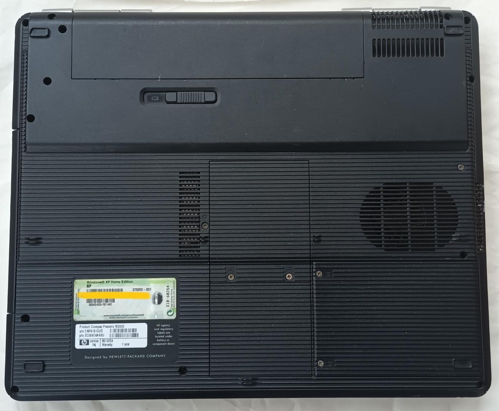 Compaq Presario Laptop M2000 M2130EA 381062-001 15" 256MB 30GB Windows ...